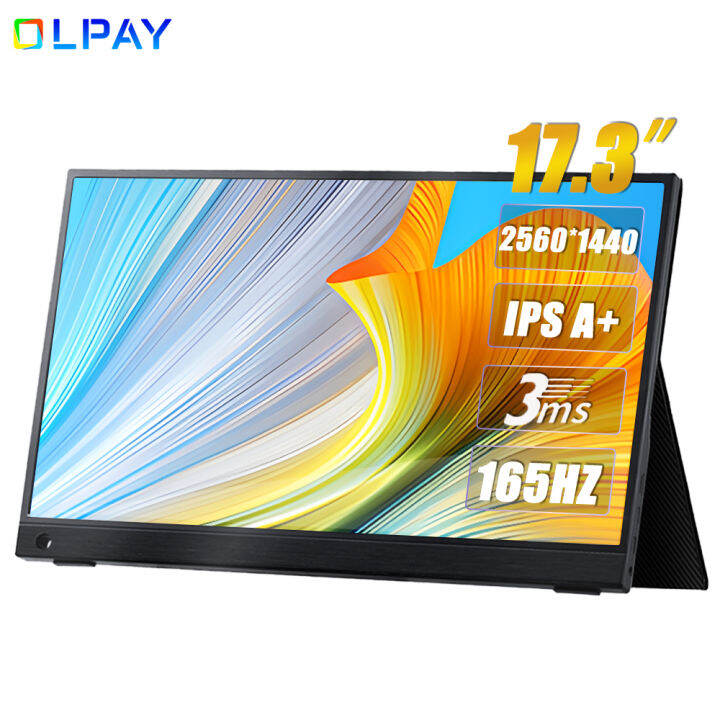 Portable Monitor 17.3inch 2K 165Hz Gaming Monitor 1440 HDR IPS Computer ...