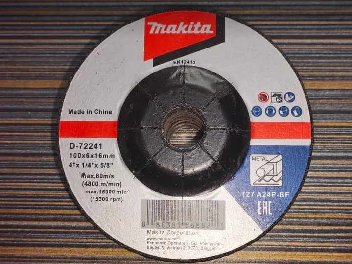 3pcs Original Makita Grinding Disc 4" D-72241 for Metal | Lazada PH