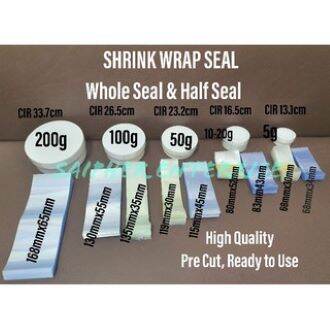 100/200pcs, Half & Whole Seal Pre-Cut Shrink Wrap Film/Cap seal/Shrinkable sleeves/ Plastic ...