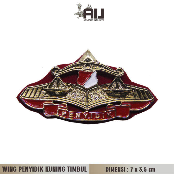 Aksesoris Brevet Perwira Keren - Wing HM Penyidik Kuning Timbul ...