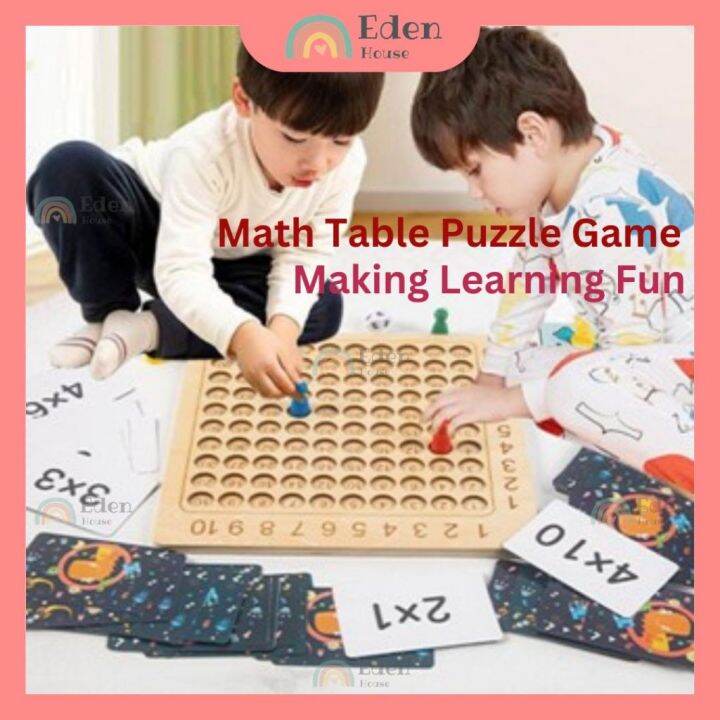 Multiplication Board Game Pop Math Table Puzzle Game For Kids Math ...