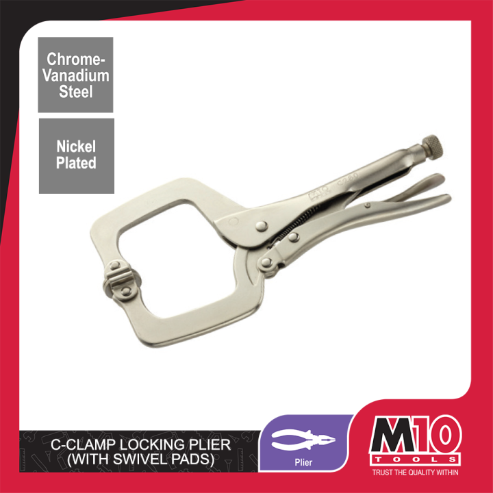 M10 24" C-Clamp Locking Plier (With Swivel Pads) C 600 | Lazada