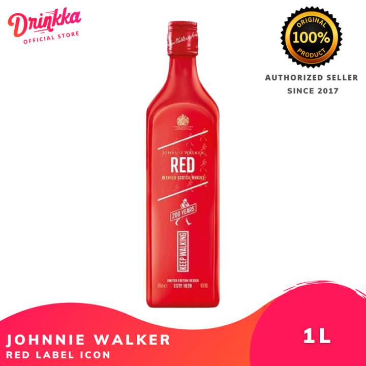 Johnnie Walker Red Label Icon Blended Scotch Whisky 1L | Lazada PH