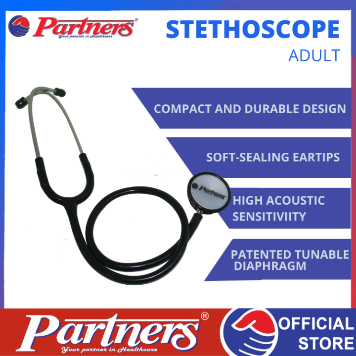 Partners Stethoscope Littmann-Type Adult ( Black ) | Lazada PH