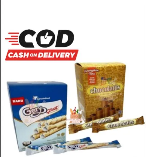 GERY CHOCOLATOS Roll Gery Salut Saluut 1 box 24 pcs Coklat Coconut Roll ...