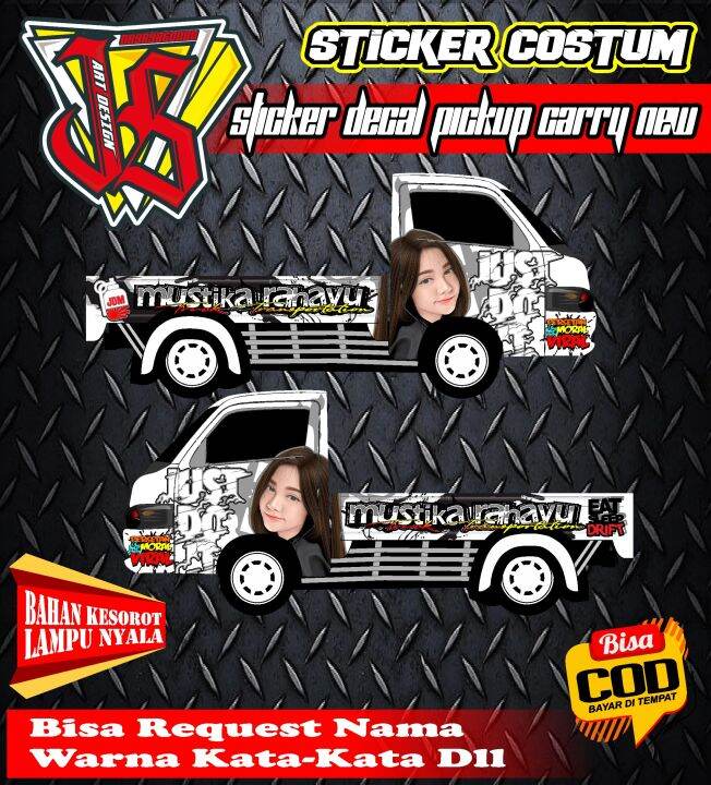DECAL SETIKER CARRY NEW PICK UP FULL BODY KEREN /CUSTOM NAMA/ FOTO ...