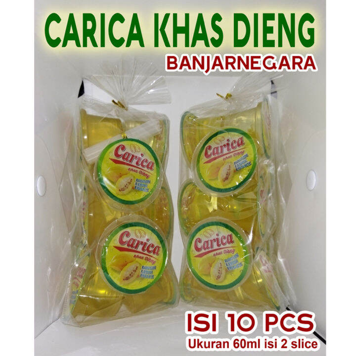 Carica khas dieng isi 10 cup mini / minuman buah kemasan isi carica ...