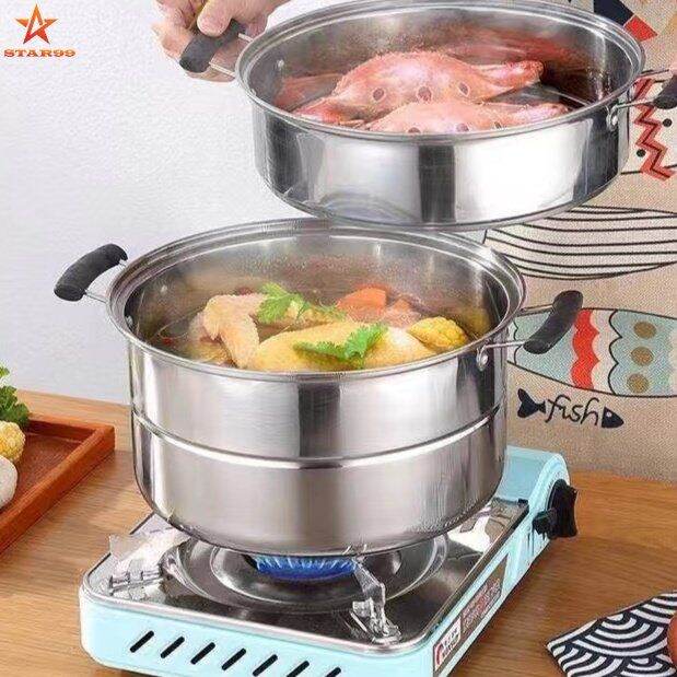 COD available induction cookerMulti-layer steam fish pot steamer 3-2 ...