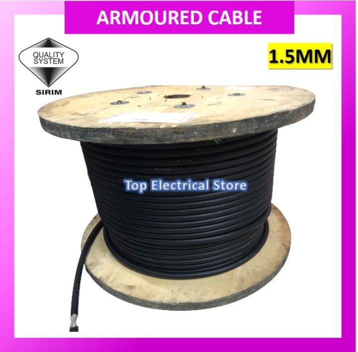 SIRIM ARMOURED CABLE 1.5MM x 12C UNDERGROUND CABLE | Lazada