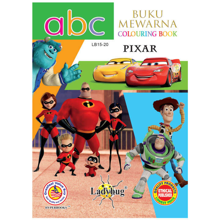Pixar Abc Colouring Book 16 Pages B5 Size LB15 - 20 | Lazada