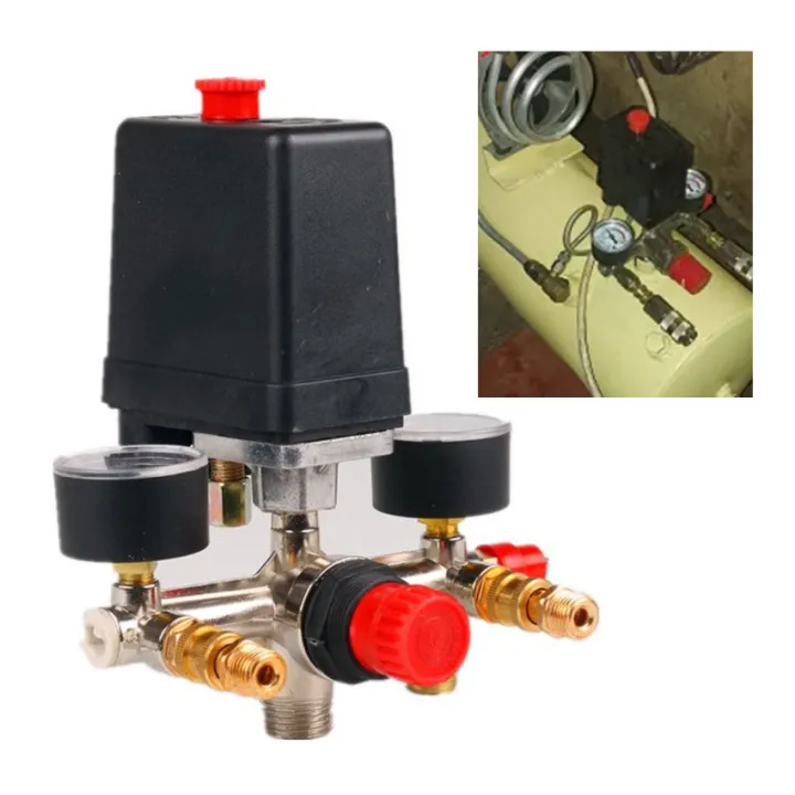 Pressure Switch Manifold Regulator Gauges Air Compressor Pressure ...