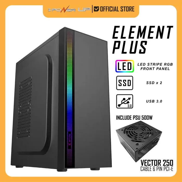 Casing Power Up Element 915 LED Stripe RGB + PSU 500W | Lazada Indonesia