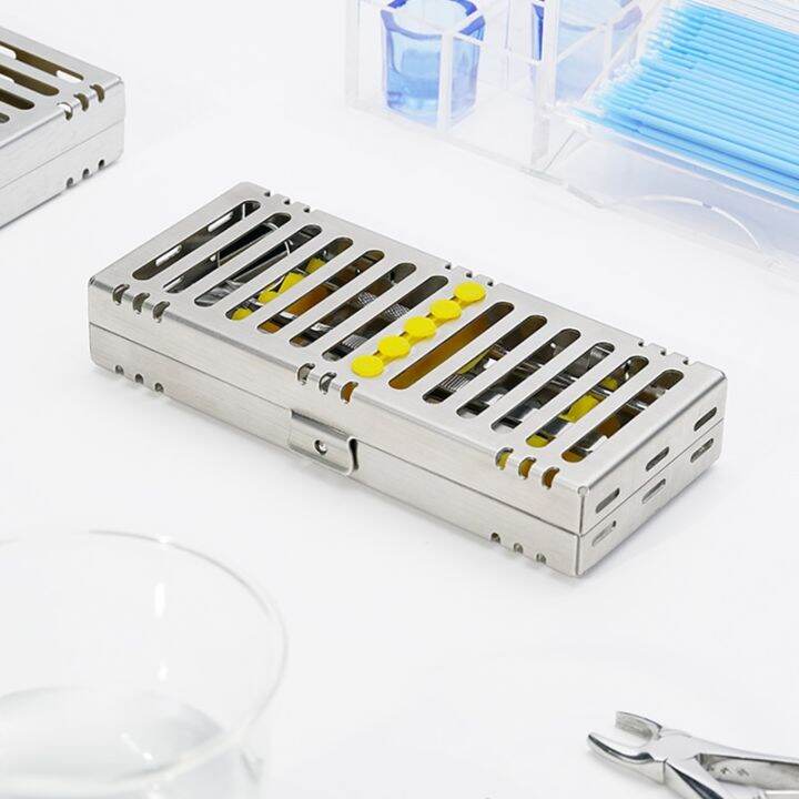 5/10/20 Instrument Cassette Dental Sterilization Box Autoclavable Dental Cassette Burs ...