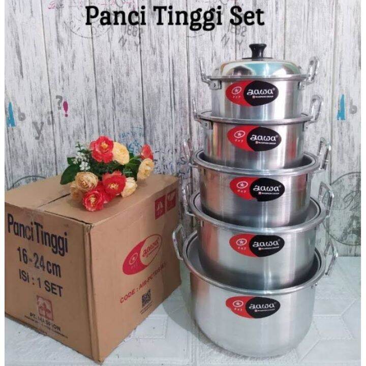 Panci Set Jawa Maspion 5 PCS Panci Alumunium 16-24 cm | Lazada Indonesia