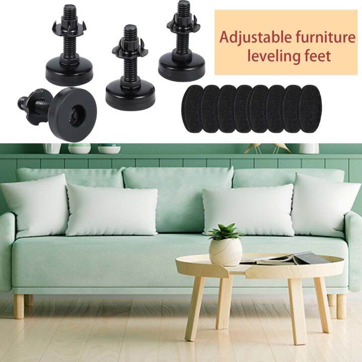 4Pcs Adjustable ABS Leveling Feet For Cabinets Tables Chairs Furniture ...