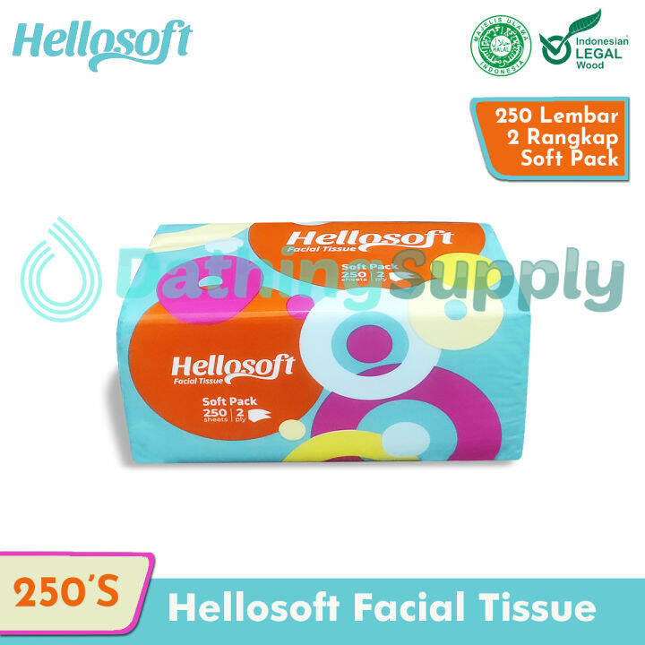 Tisu Wajah Hellosoft Soft Pack Facial 250 Lembar Tissue Muka Halus ...