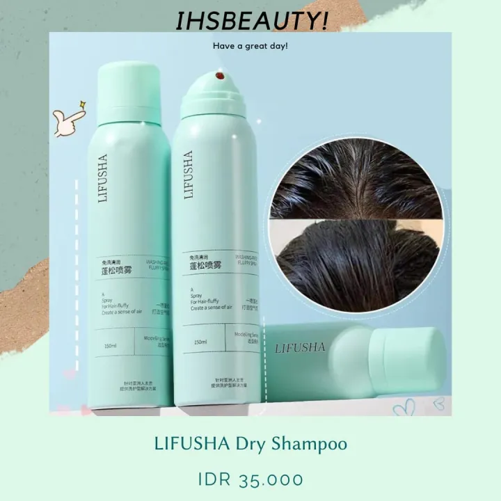 LIFUSHA Dry Shampoo Spray Sampo Kering Spray Instant Viral Original ...