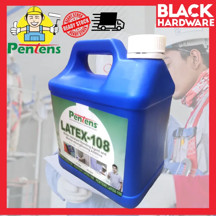 BLACK HARDWARE PENTENS Cement LATEX 108 Bonding Agent Tile Simen Mozek ...