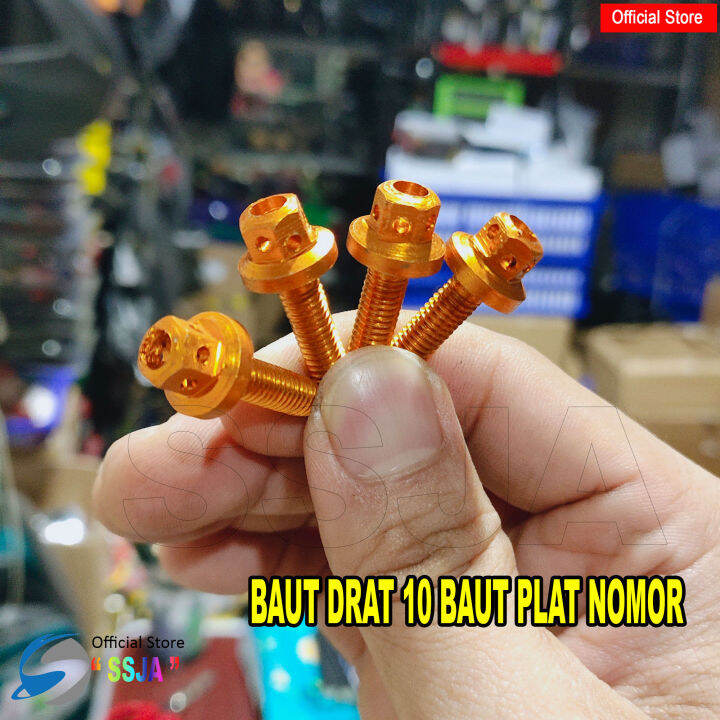 baut plat nomor variasi baut drat 10 baut filter harga 4 baut | Lazada ...