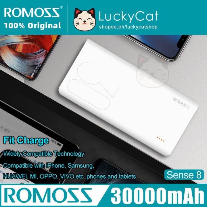 Original Romoss Sense 8 30000mAh Power Bank Multiple Charging Port ...