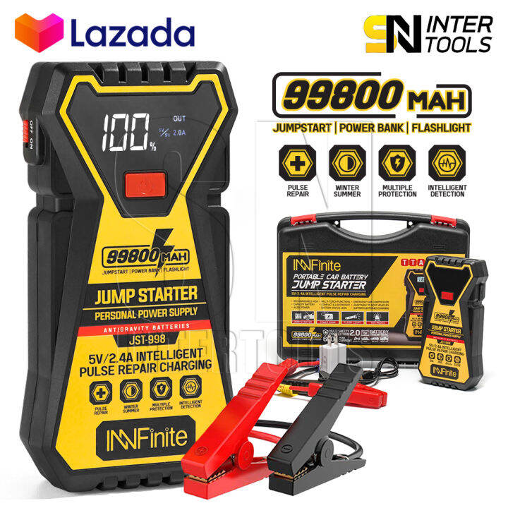 InnFinite 2-in-1 2USB จั้มสตาร์ท & พาวเวอร์แบงค์ 99,800 mAh จั๊มสตาร์ท ...