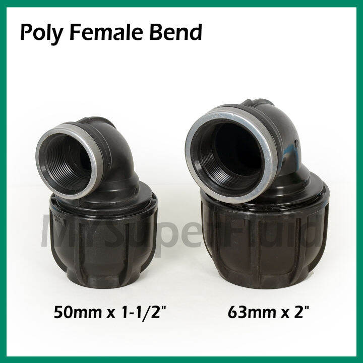 POLY FEMALE BEND FEMALE THREADED ELBOW [50MM] [63MM] | Lazada