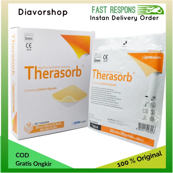 Therasorb Algiplus Hydrophilic Dressing 10cm x 10cm 1lembar plester ...