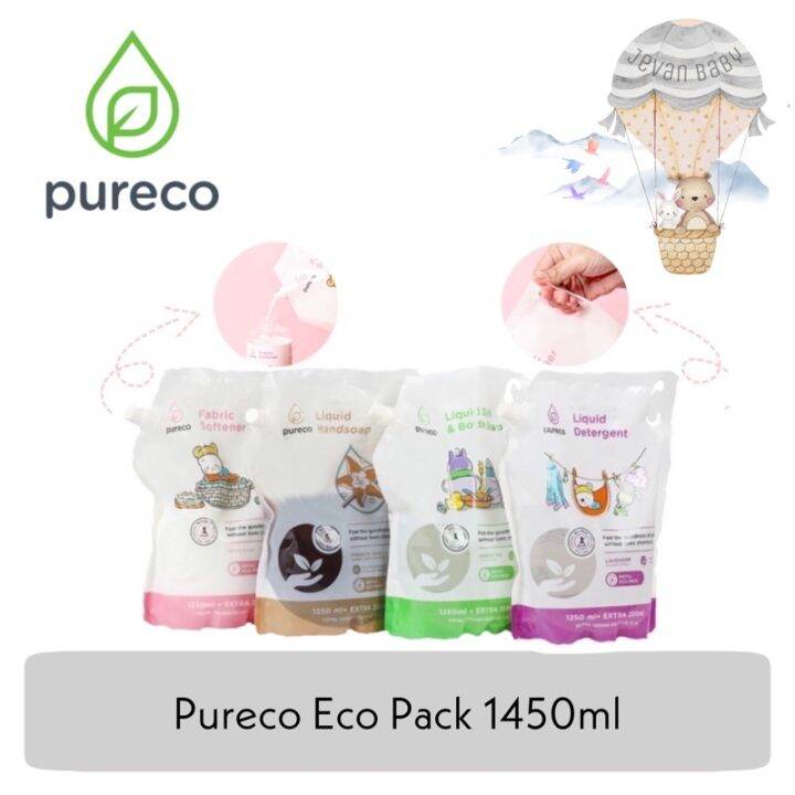 Pureco Eco Pack Refill Liquid Detergent / Fabric Softener / Liquid Dish ... Pureco Eco Pack Refill Liquid Detergent / Fabric Softener / Liquid Dish ...