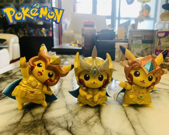 อะนิเมะโปเกมอน GK Pikachu Saint Seiya Ultraman ตุ๊กตาขยับแขนขาได้ของ ...