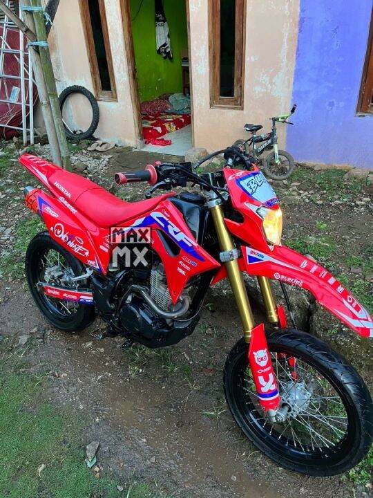Decal CRF 150L Merah Putih Simple | Lazada Indonesia