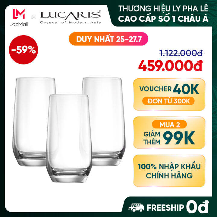 Bộ Cốc Pha Lê Không Chì Cao Cấp Lucaris Long Drink 460ml Nhập Khẩu Chính Hãng Thiết Kế Sang ...