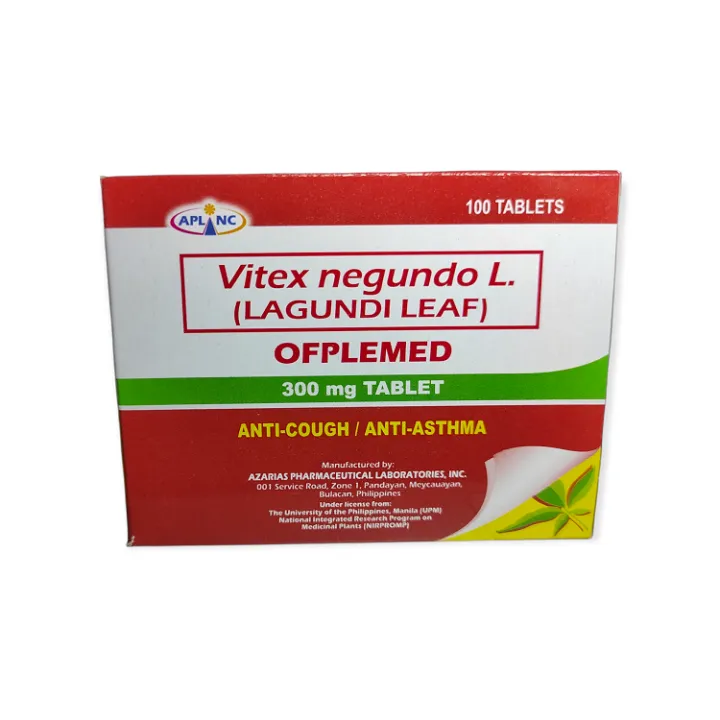 LAGUNDI LEAF (Anti-Cough/ Anti-Asthma) OFPLEMED 300mg 100 Tablets ...