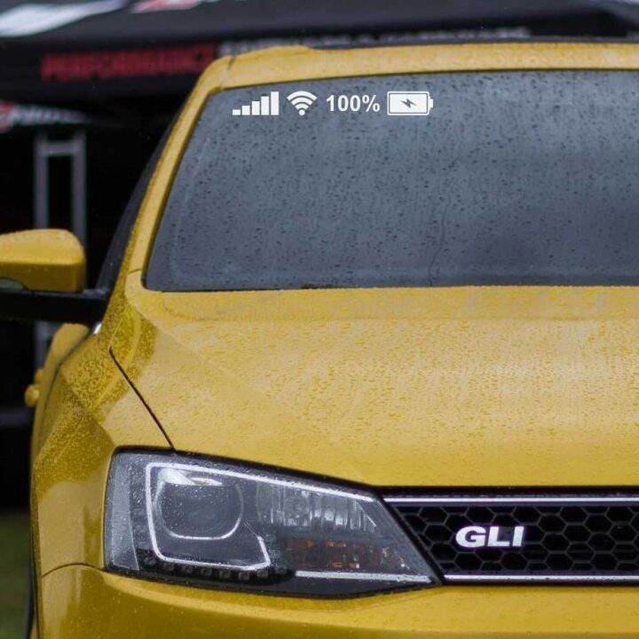 Cutting Sticker Mobil Kaca Bar Smartphone Sinyal Baterai WIFI HP Stiker ...