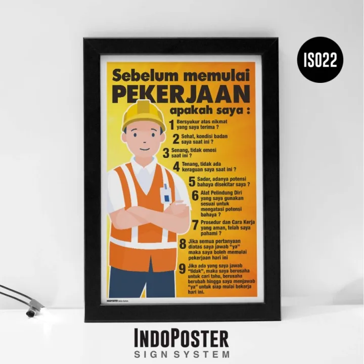 Poster K3 Safety Keselamatan Sebelum Memulai Pekerjaan A3 45X30cm ...