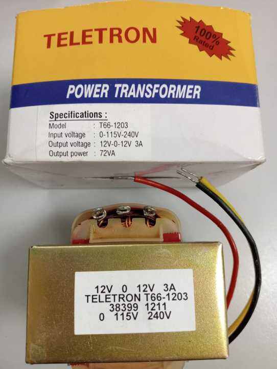 TELETRON TRANSFORMER T66-1203 72VA | Lazada