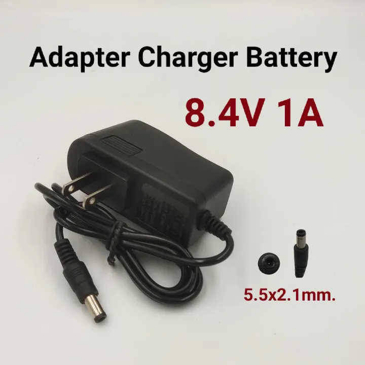 ที่ชาร์จ Adapter Lithium Battery Charger 8.4V 1A Model SJT-12E มีไฟ LED ...