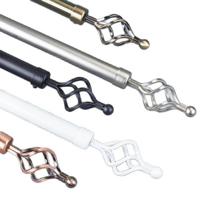 Home Living Spiral Curtain Rod Adjustable Extendable Durable Rod Home ...