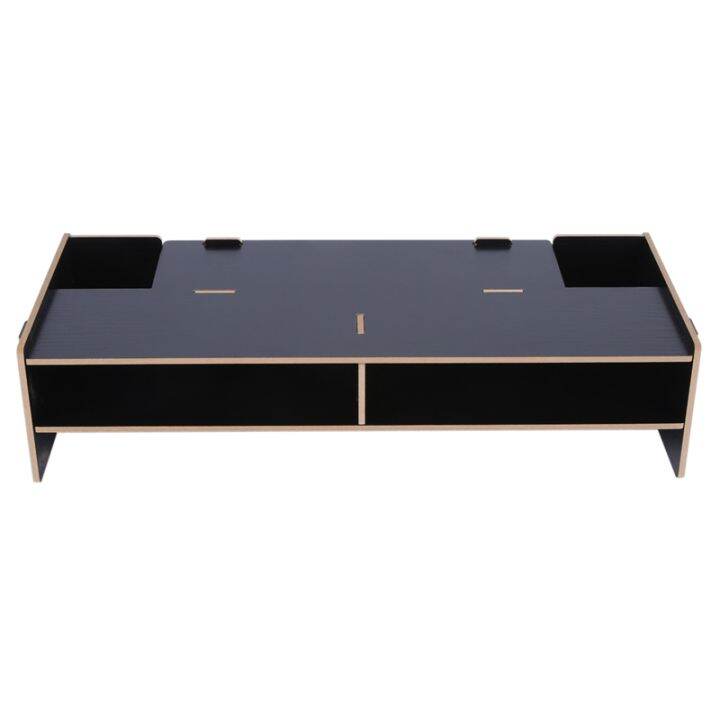 Wood Monitor Stand Multifunctional Office Desk Organiser Desktop ...