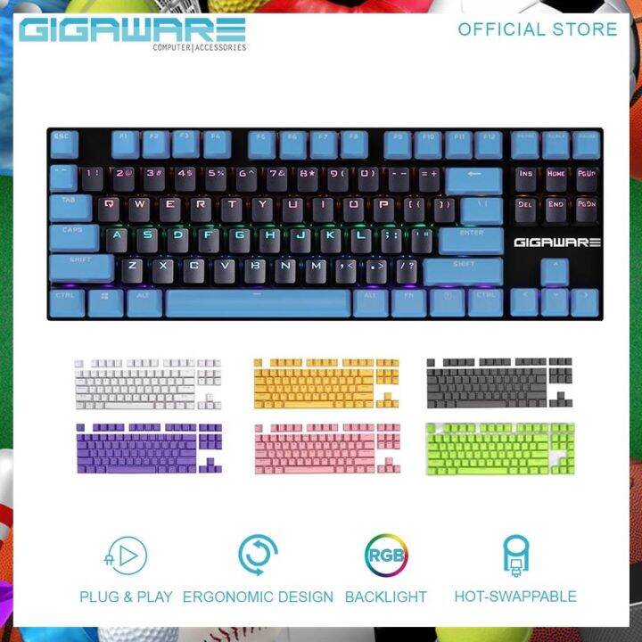 ⊕ Gigaware KG1 Mnemonix TKL 87 Keys Hot-Swappable RGB Backlight ...