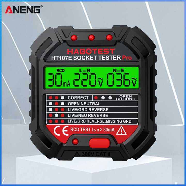 Auto Socket Intelligent Sensor with Display Socket Tester ABS with Plug ...
