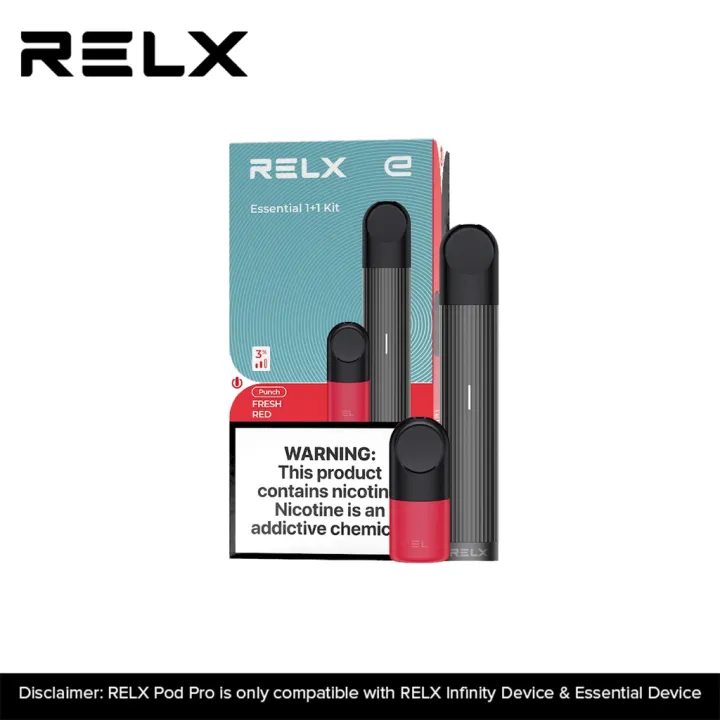 relx1 infinity pod RELX Essential Starter KitEssential Bundle BLACK (1 ...