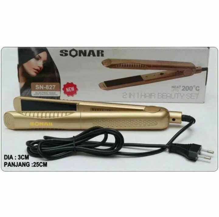 Catokan Lurus Dan Curly Sonar SN-827 Original, Catok Rambut 2in1 ...