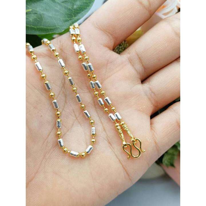 K263 สร้อยคอ2กษัตริย์ ยาว 20 นิ้ว เกรดพรีเมี่ยม ลายเล็ก น่ารัก รับ ...