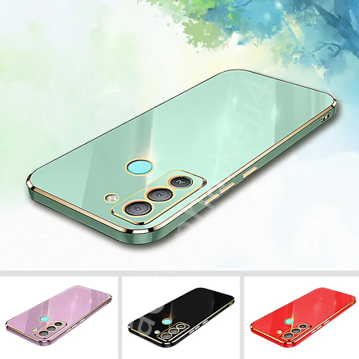 Tecno Spark 6 GO KE5 Traight Edge เคสชุบโลหะด้วยไฟฟ้าฝาหลังสำหรับ Tecno ...