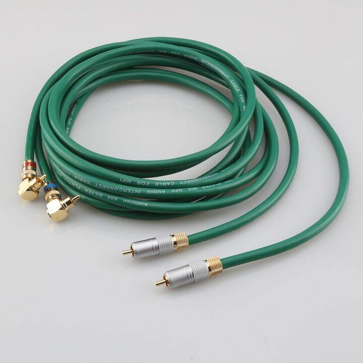 MCINTOSH 2328 Silver-Plated 6N OFC HIFI 90 Degree Elbow RCA to Male ...