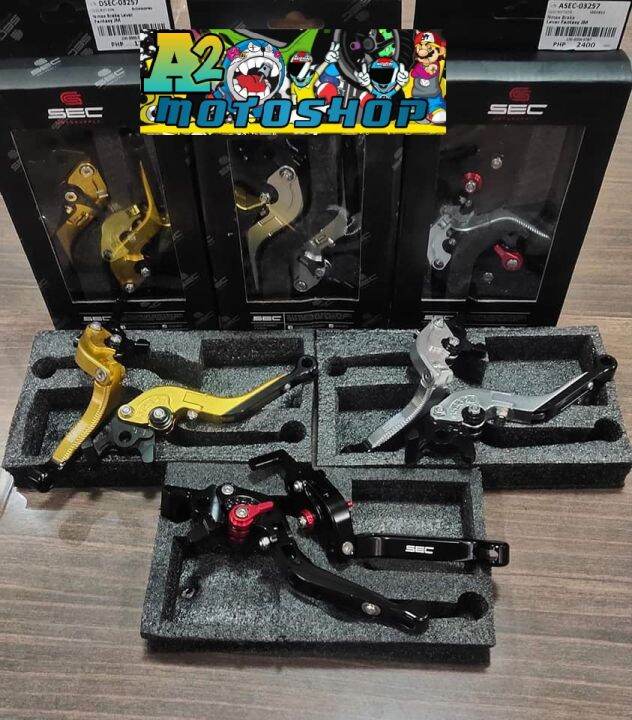 SEC NMAX V1 V2 BRAKE LEVER ADJUSTABLE FOLDABLE ALLOY CNC | Lazada PH