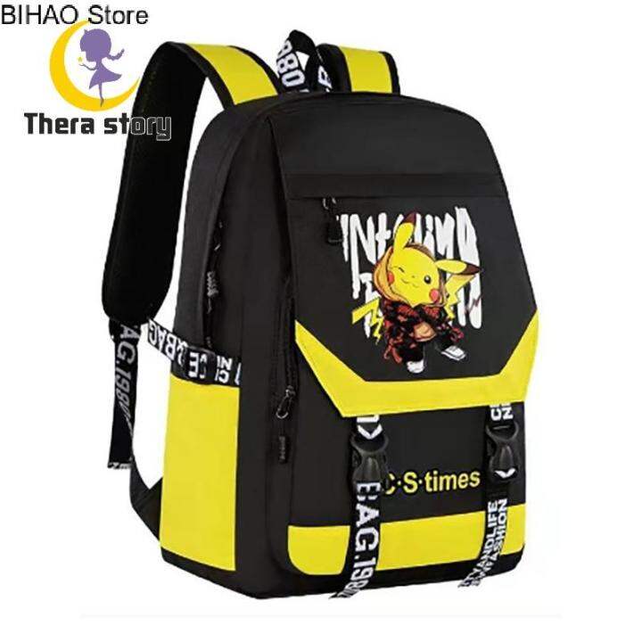 BIHAO Store TH กระเป๋าเป้นักเรียน กระเป๋าปิกาจู Pikachu ลูฟี่ วันพีซ ...