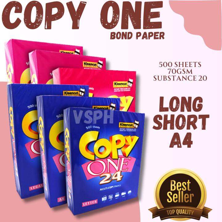 COPY ONE BOND PAPER A4|SHORT|LONG by VSPH | Lazada PH