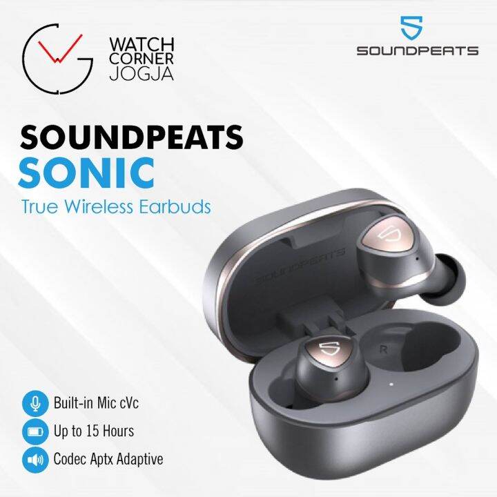 SoundPEATS Sonic TWS APTX Adaptive True Wireless Bluetooth Earbuds ...