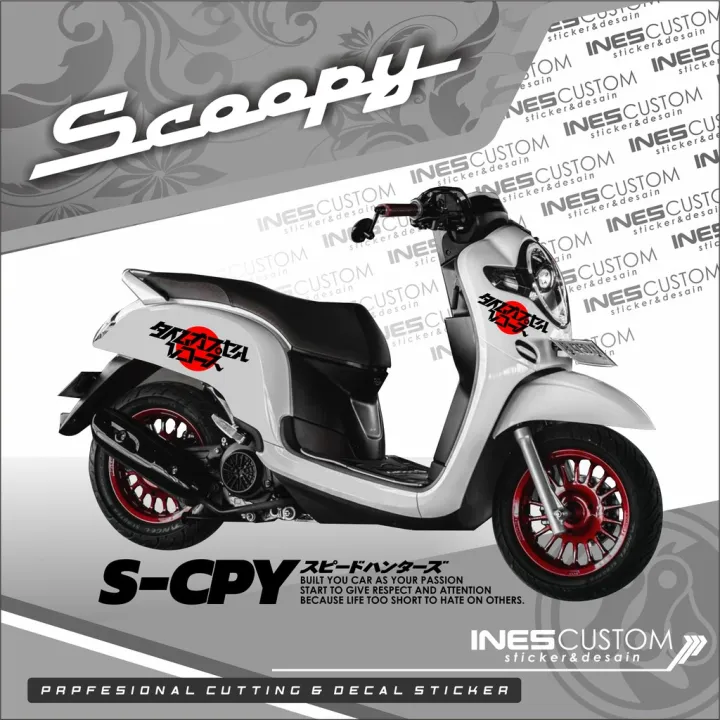 cutting scoopy jepang vol3 2 sisi stiker motor scoopy | Lazada Indonesia